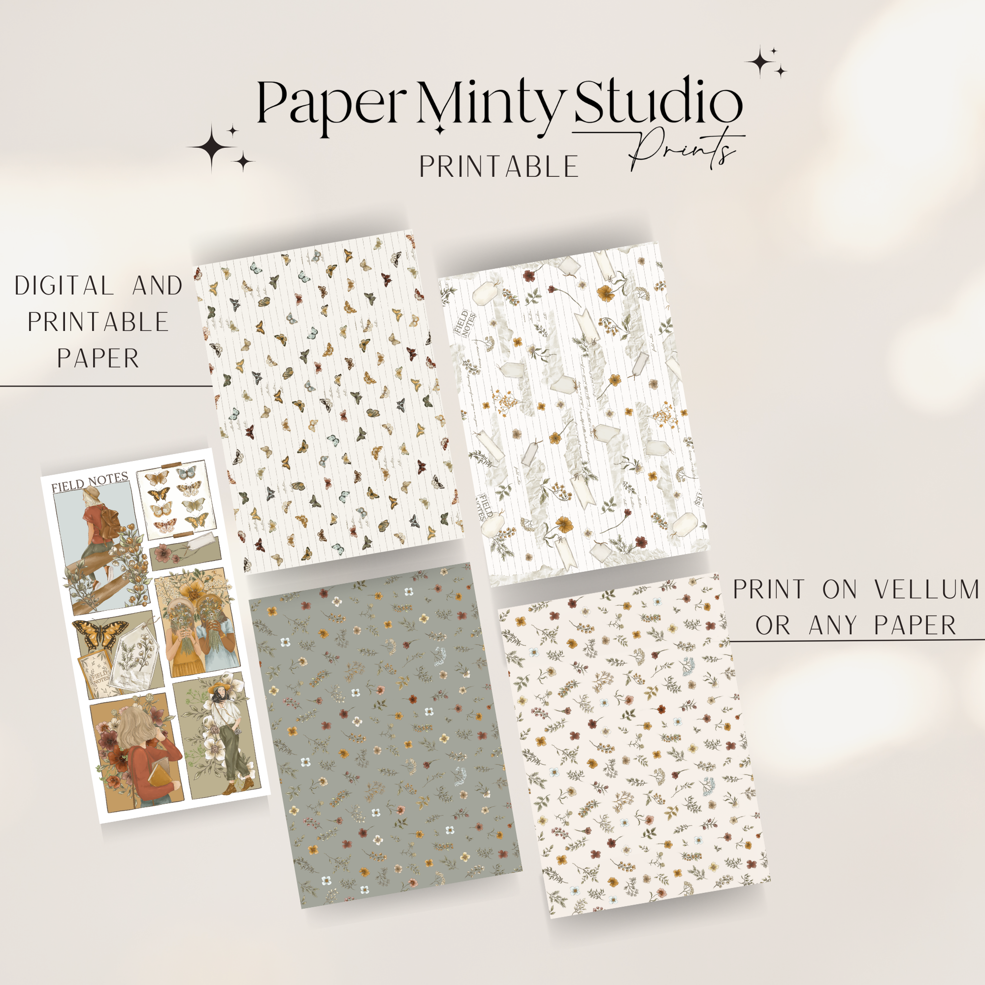 Printable Paper Field Notes – PaperMintyStudio